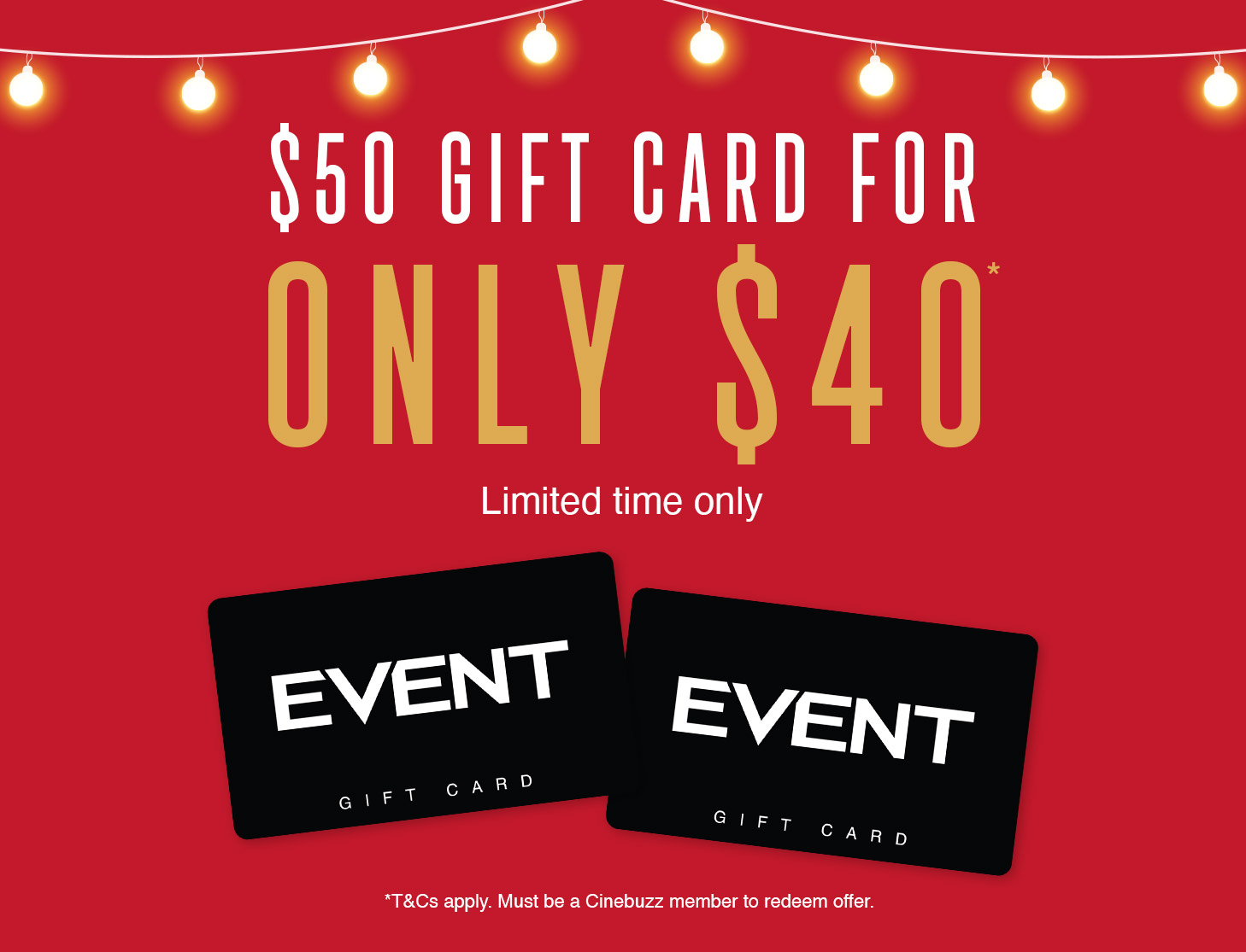 $50 Cinebuzz eGift Card